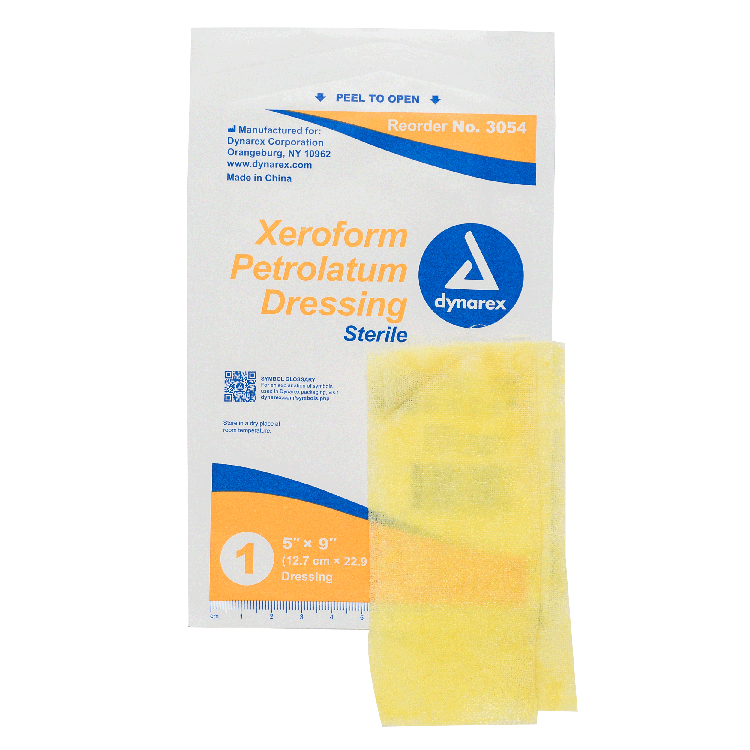 Dynarex Xeroform Gauze Dressing, 5" x 9", 50ea/bx 4bxs/cs (200 Count ...