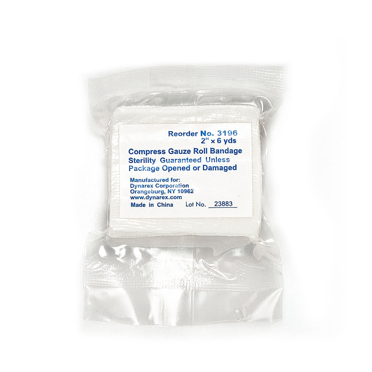 Dynarex Compress Gauze Roll Bandage, 2" x 6 yd, 1000ea/cs (1000 Count ...