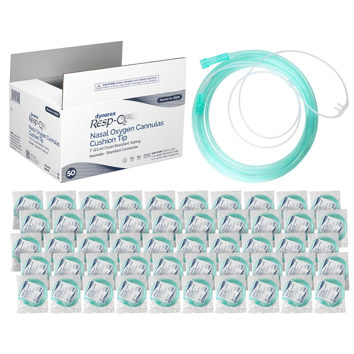 Dynarex Resp-O2 Nasal Oxygen Cannulas with Cushion Tips (50 Count) — Go ...