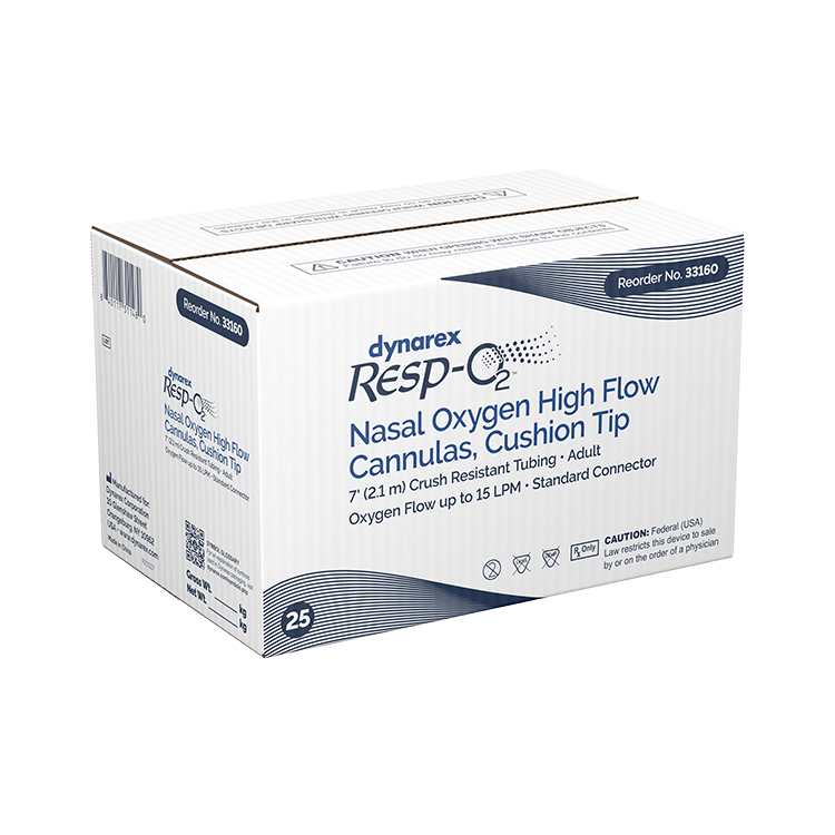 Dynarex Resp-O2 Nasal Oxygen High Flow Cannula Cushion Tip (25 Count ...