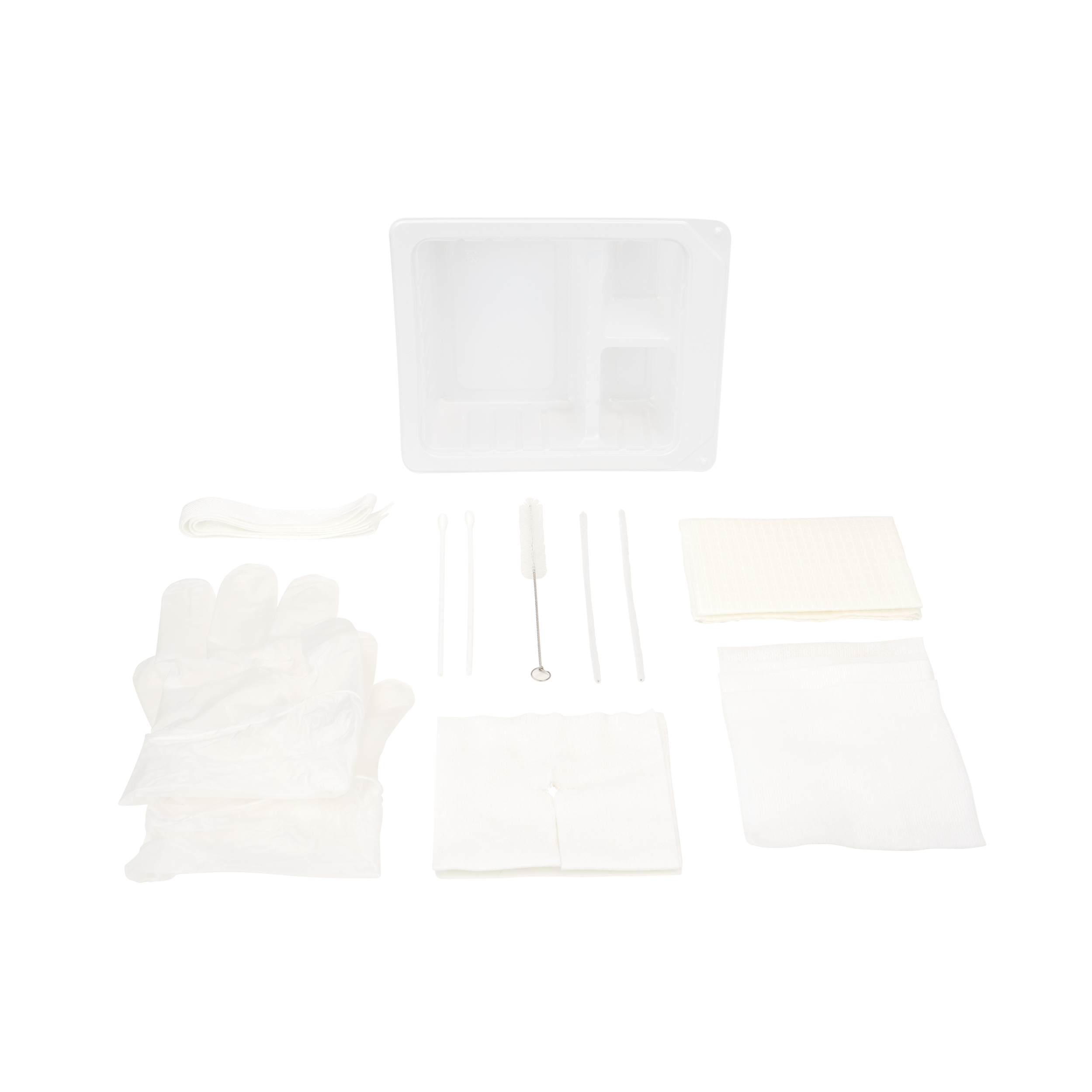 Dynarex Tracheostomy Care Kit - Three Compartment Tray with Vinyl Glov ...