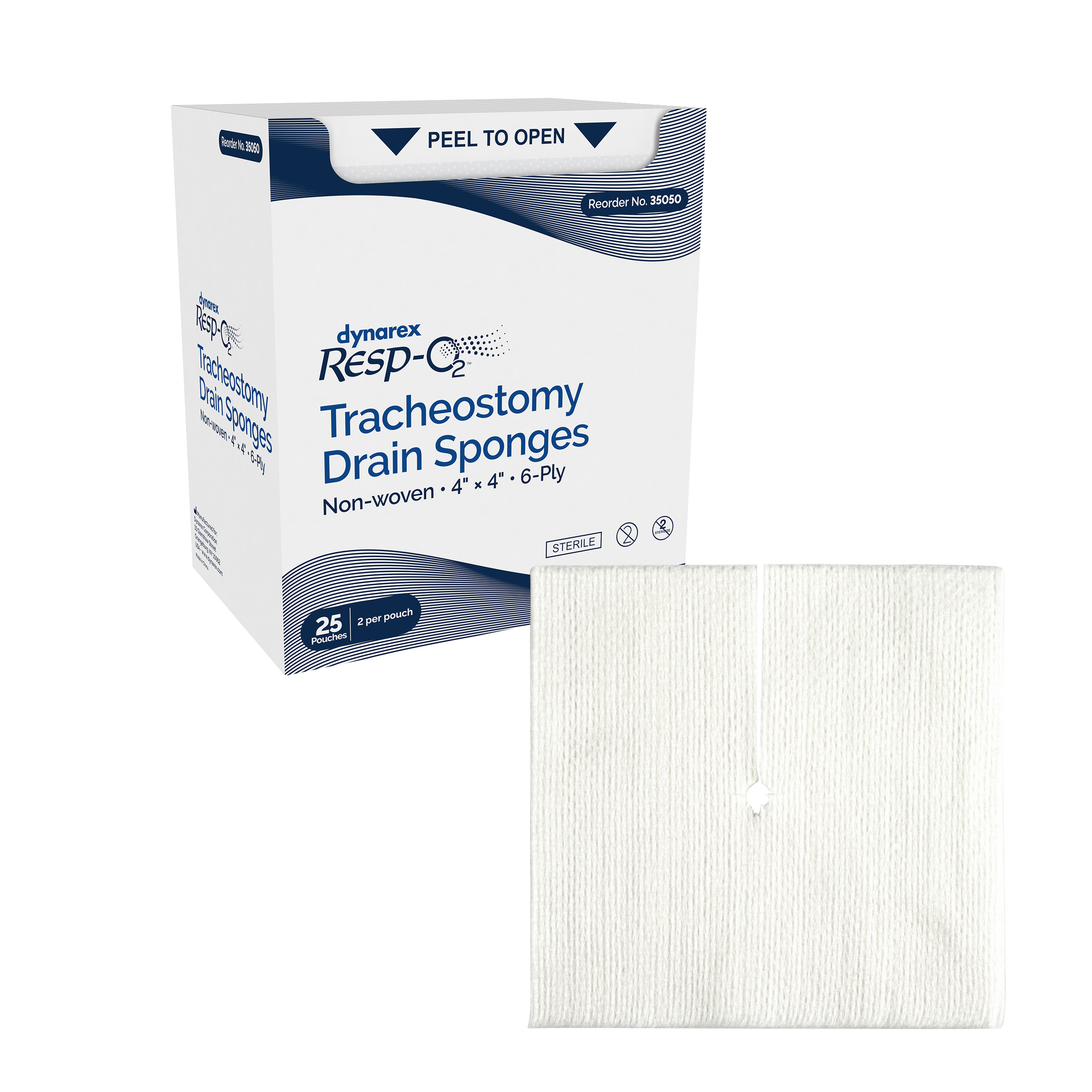 Dynarex Tracheostomy Drain Sponges 35050 | Medical Supplies — Go Bulk ...