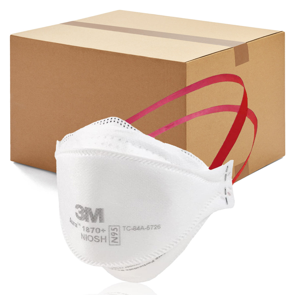 3M 440pcs Aura 1870+ Particulate Respirator N95 Face Mask, Regular Siz ...