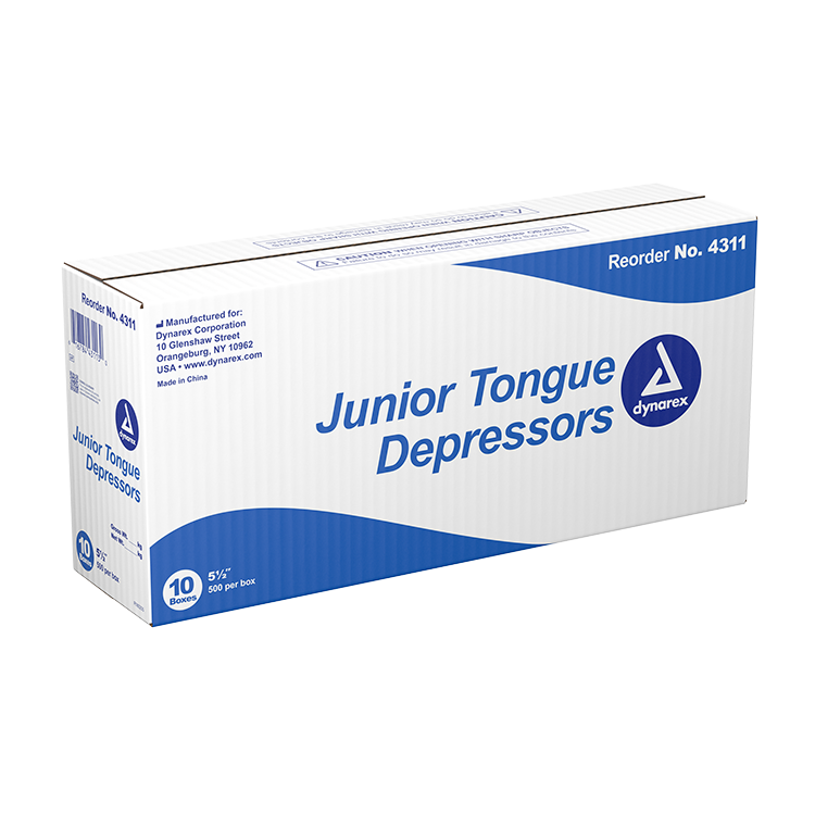 Dynarex Tongue Depressors Wood - Non-Sterile, 500ea/bx, 10bxs/cs (5000 ...