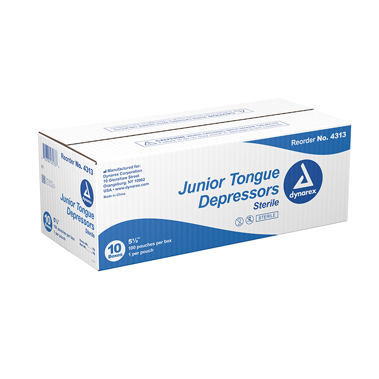 Dynarex Tongue Depressors Wood - Sterile, 100ea/bx, 10bxs/cs (1000 Cou ...