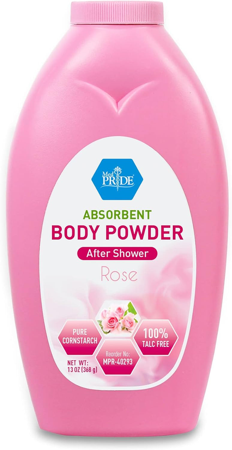 MedPride Body Powder w/seal - Pink Bottle - 13 oz, 24/cs. — Go Bulk Medical