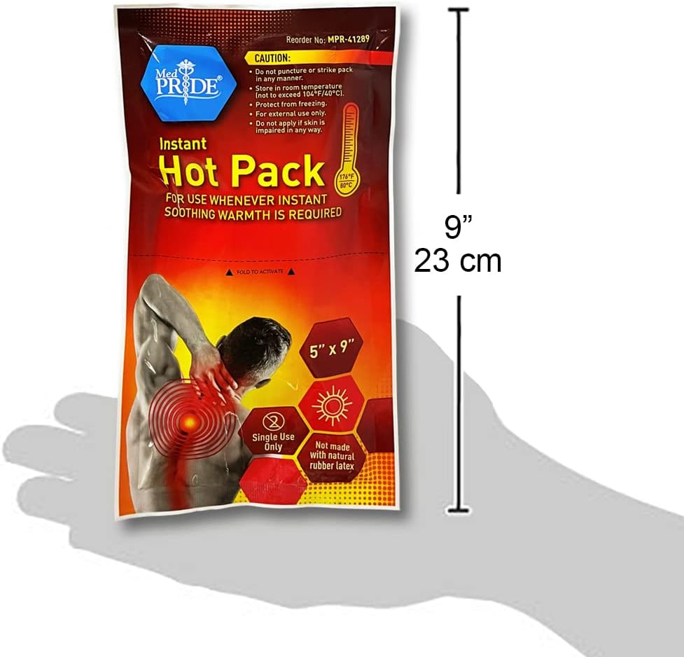 MedPride Instant Hot Packs Disposable Warm Compress Heating Pads - 5 ...
