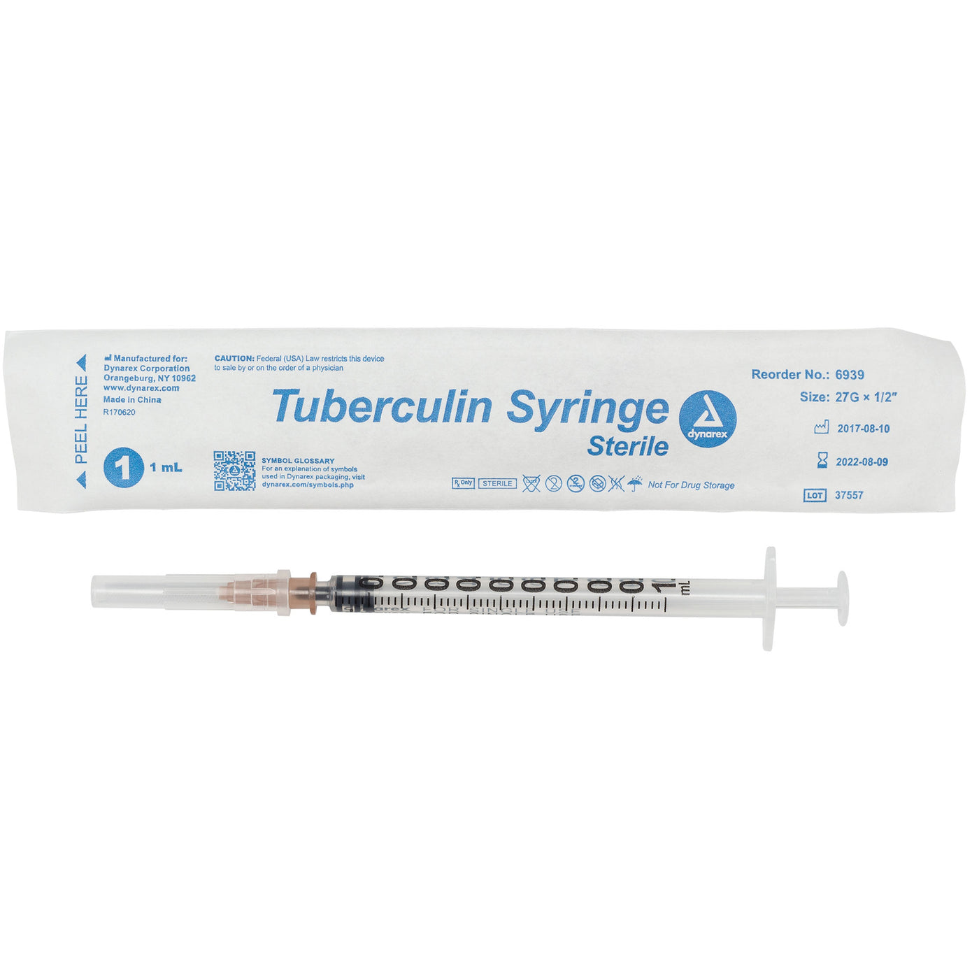 Dynarex Tuberculin Non-Safety Syringe - Luer Slip (1000 Count) — Go ...