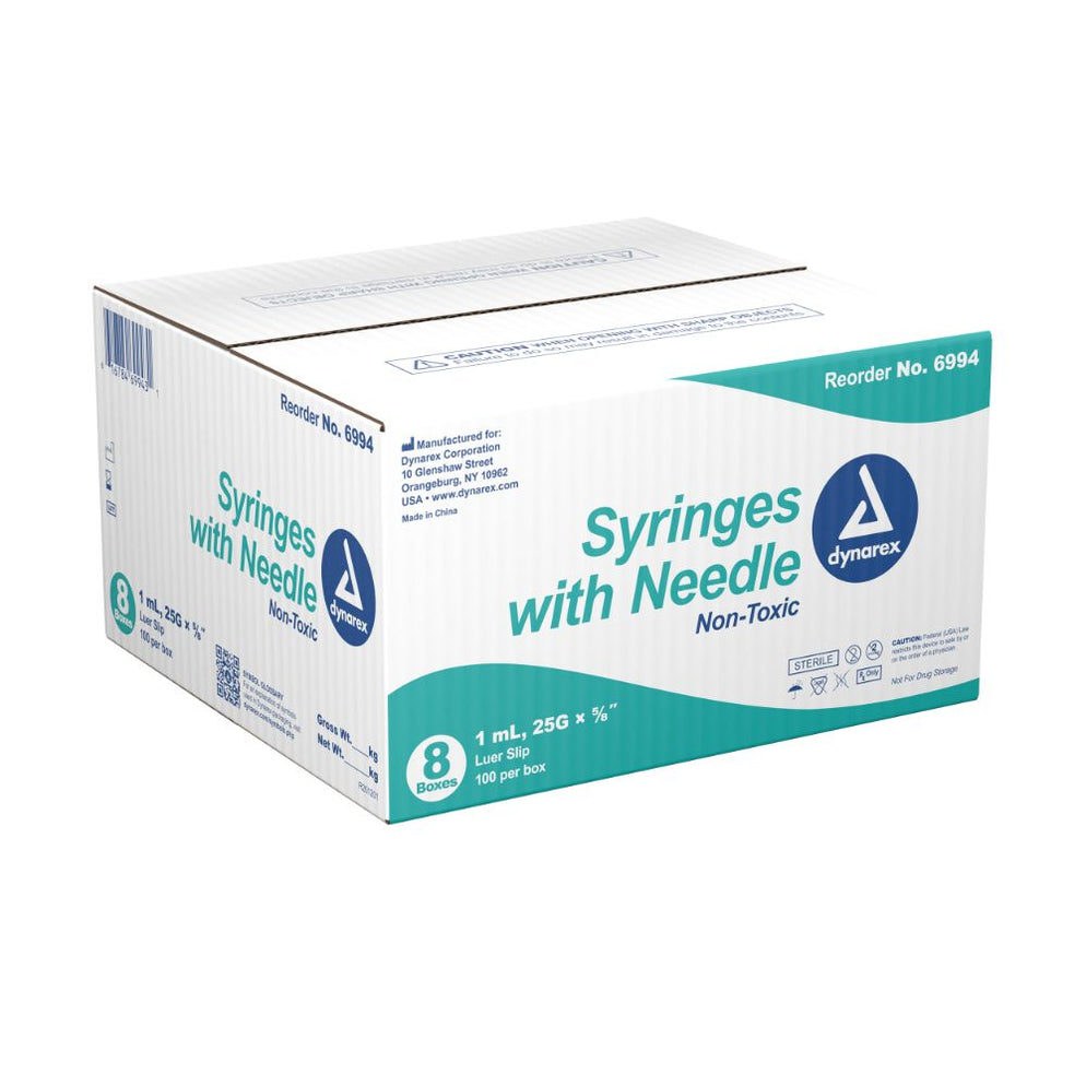 Dynarex Syringes With Needle - 1cc (800 Count) — Go Bulk Medical