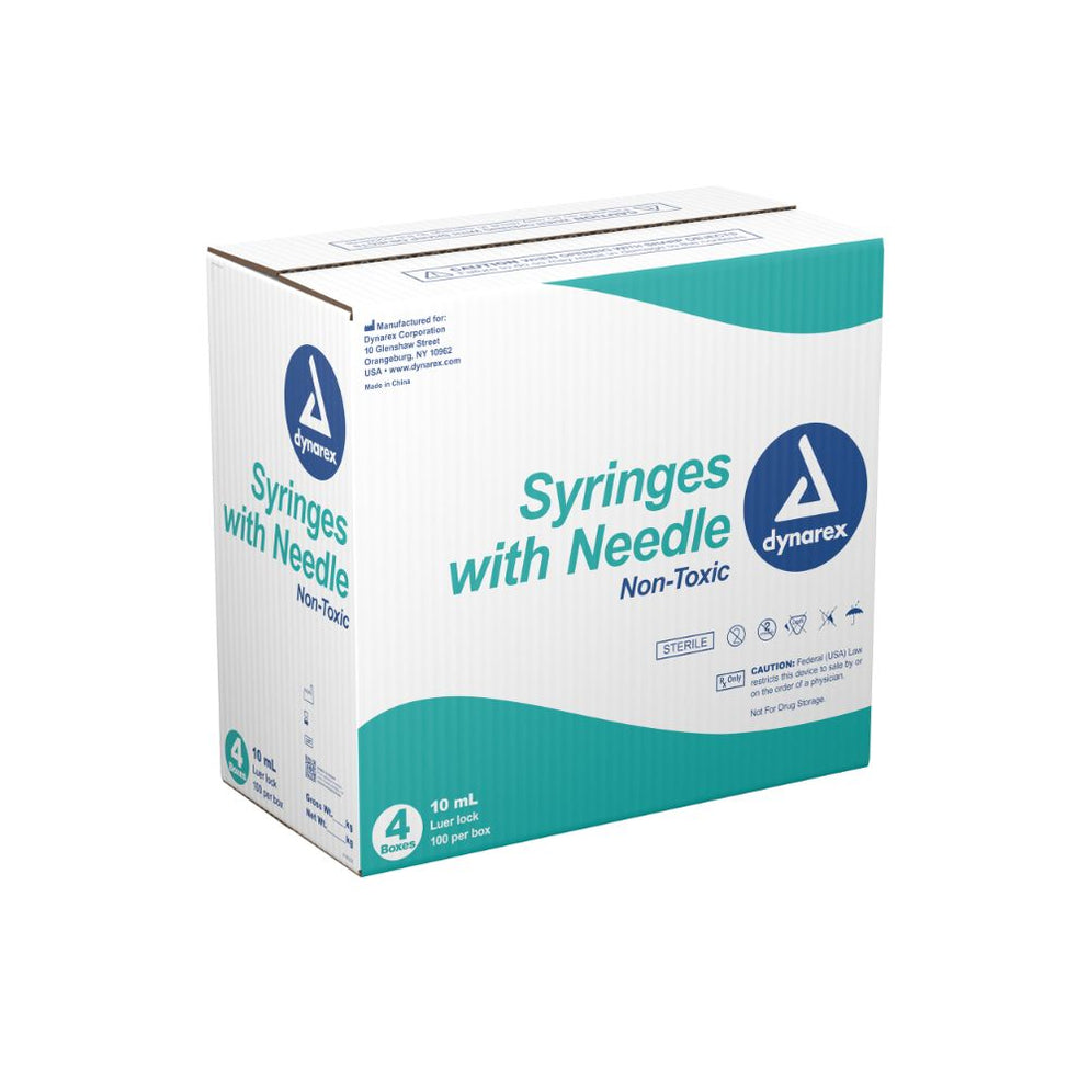 Dynarex Syringes With Needle - 10cc (400 Count) — Go Bulk Medical