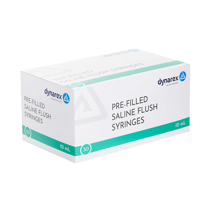 Dynarex Pre-Filled Saline Flush Syringe (30 Count) — Go Bulk Medical