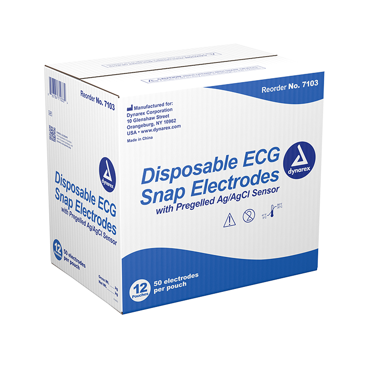Dynarex ECG Snap Electrode - 50 per Pouch (600 Count) — Go Bulk Medical