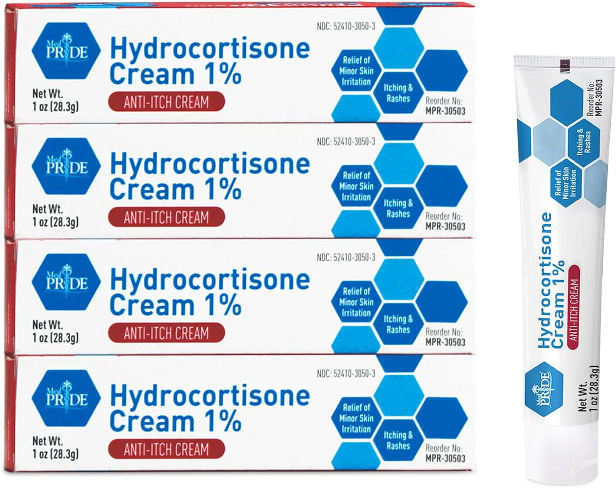 MedPride Hydrocortisone Cream 1% Dermatitis Cream Anti Itch Cream for ...