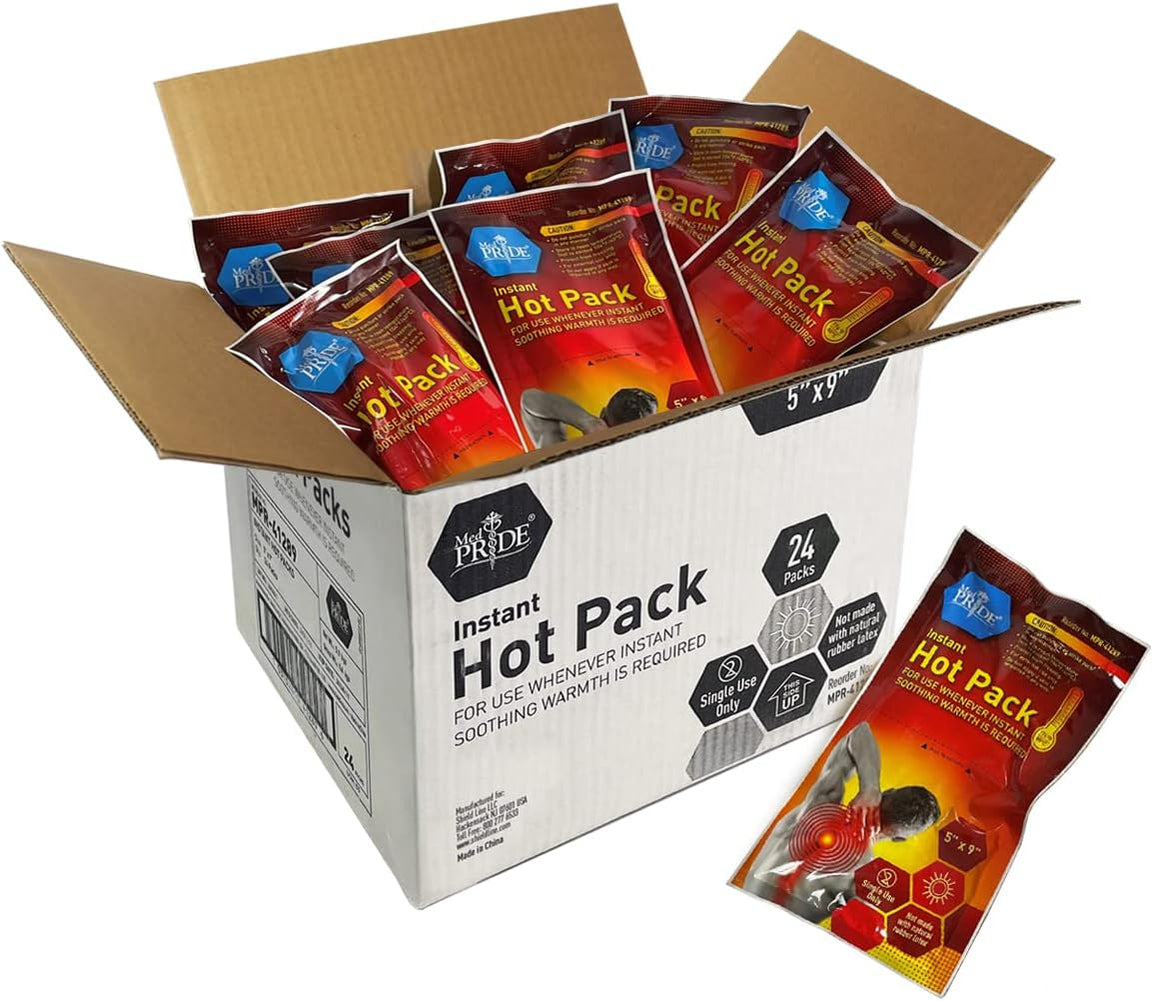 MedPride Instant Hot Packs Disposable Warm Compress Heating Pads - 5 ...