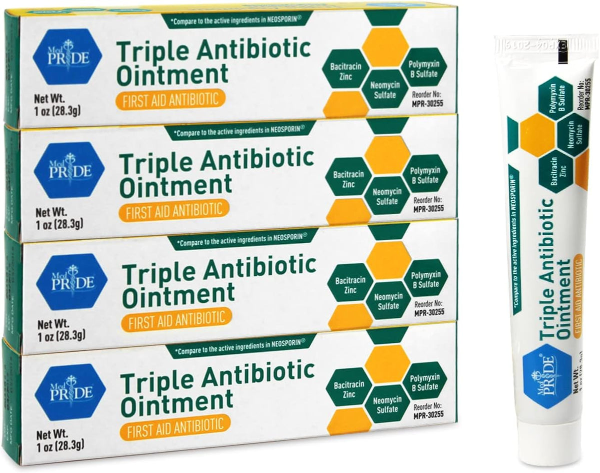 MedPride Triple Antibiotic Ointment - 1oz. Tubes - Indv. Boxed - Case ...