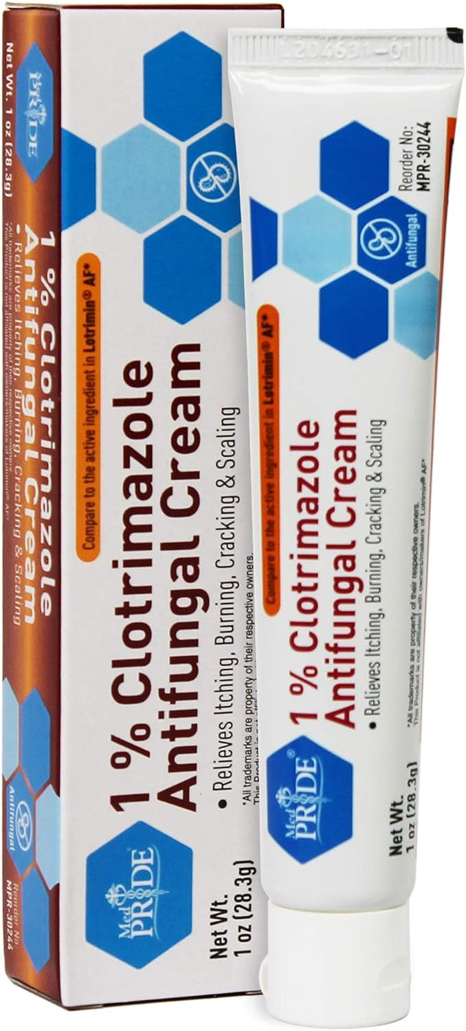 MedPride Clotrimazole 1% Antifungal Cream - 1oz. Tubes - Indv. Boxed ...