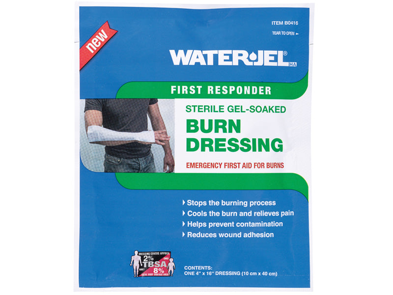 Water Jel First Responder Sterile Burn Dressing - 4” x 16” (28 Dressin ...