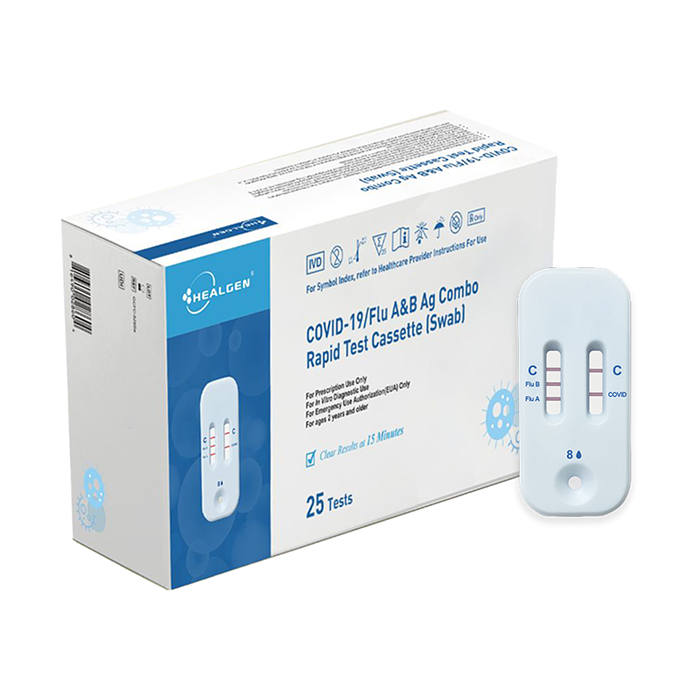 Healgen Scientific COVID-19/Flu A&B Ag Combo Rapid Test Cassette (Swab ...