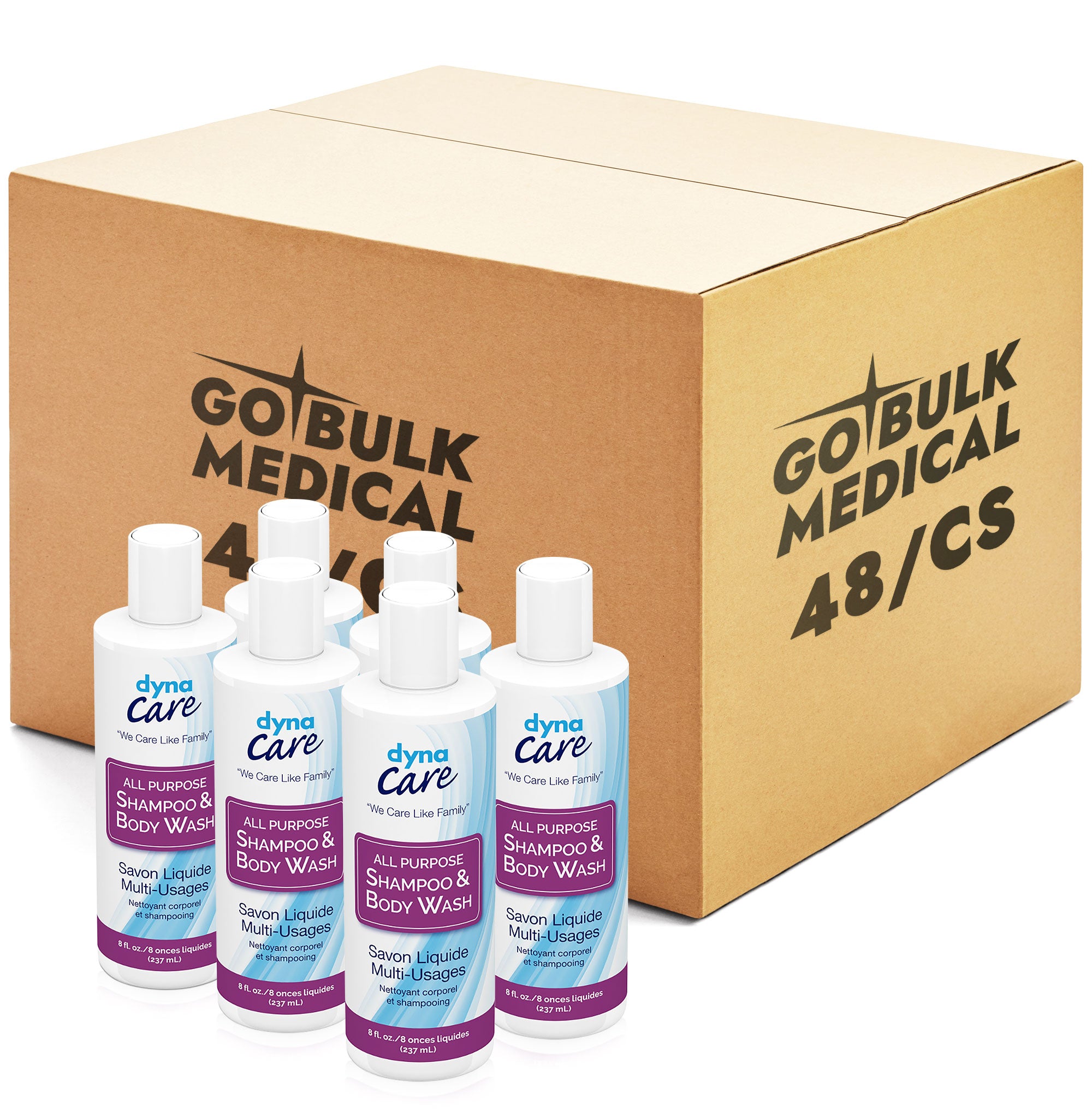 DynaCare All Purpose Shampoo and Body Wash, 8 oz., 48/cs – Go Bulk Medical