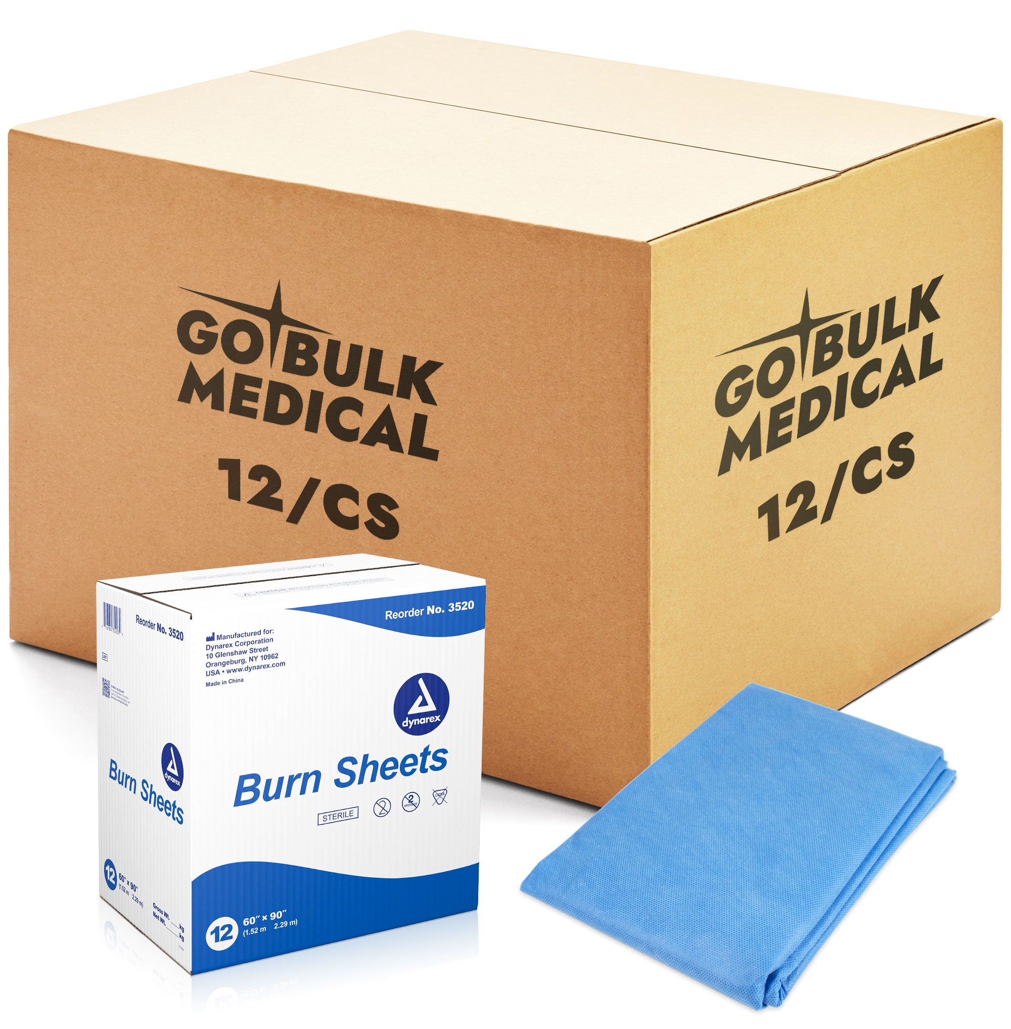Dynarex Burn Sheet - Sterile, 60" x 90", 12/cs – Go Bulk Medical