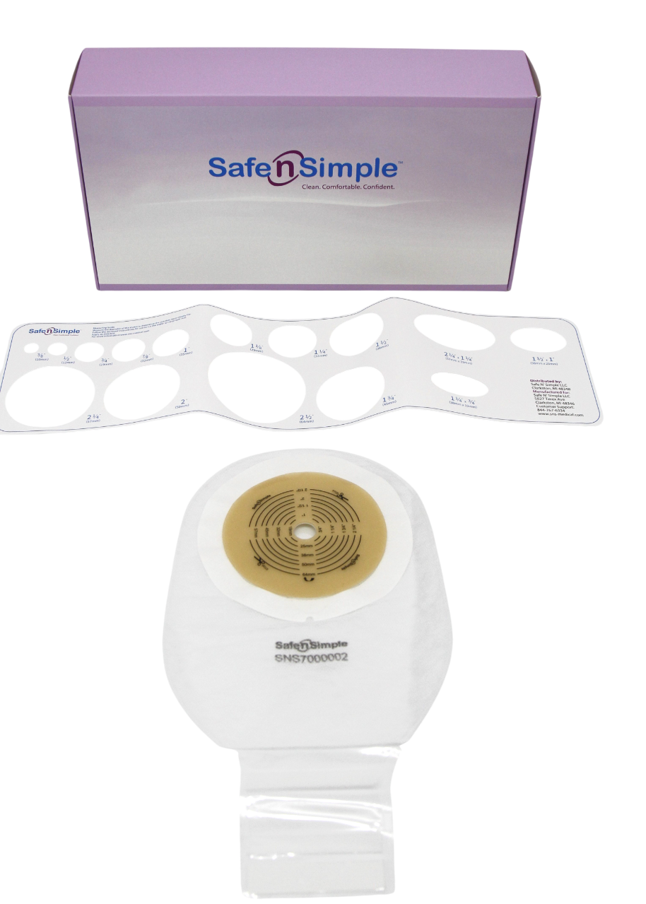 Safe N Simple 12" Drainable One Piece Pouch Standard Wear Cut to Fit T ...