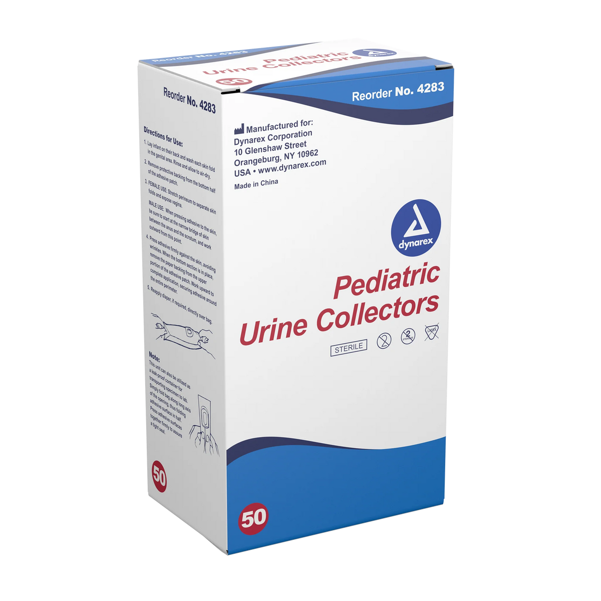 Dynarex Pediatric Urine Collector, 200 mL - White (50 Count) — Go Bulk ...